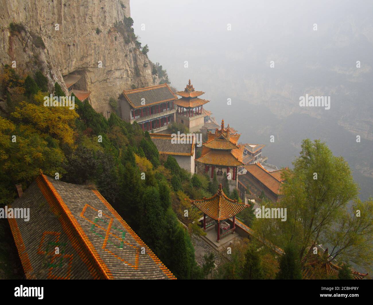 Mianshan Mountain the World Heritage, Many of Ancient Hanging Taoist ...