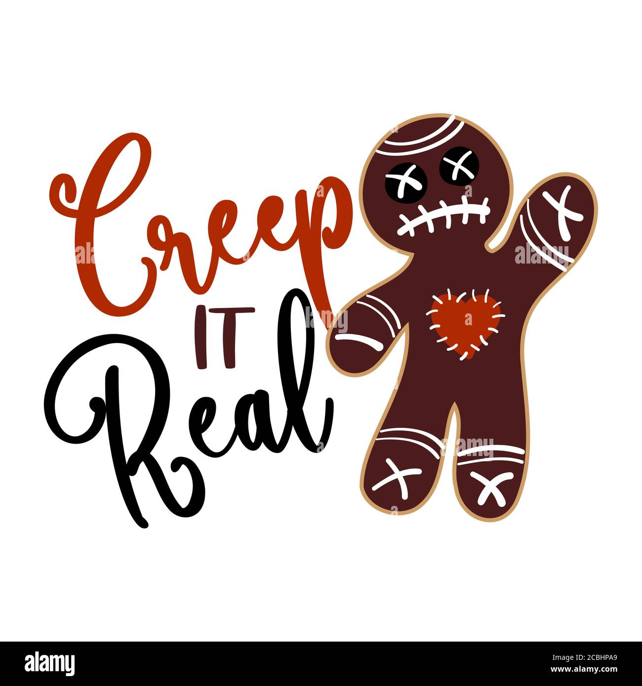 Creep it Real - Halloween Voodoo doll gingerbread man labels design ...