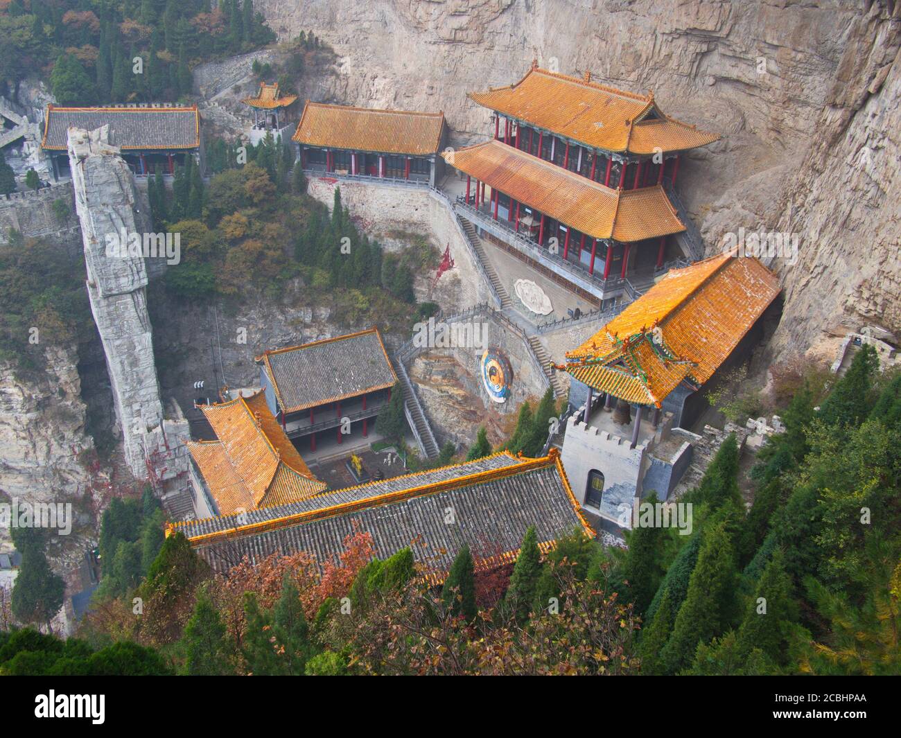 Mianshan Mountain the World Heritage, Many of Ancient Hanging Taoist ...