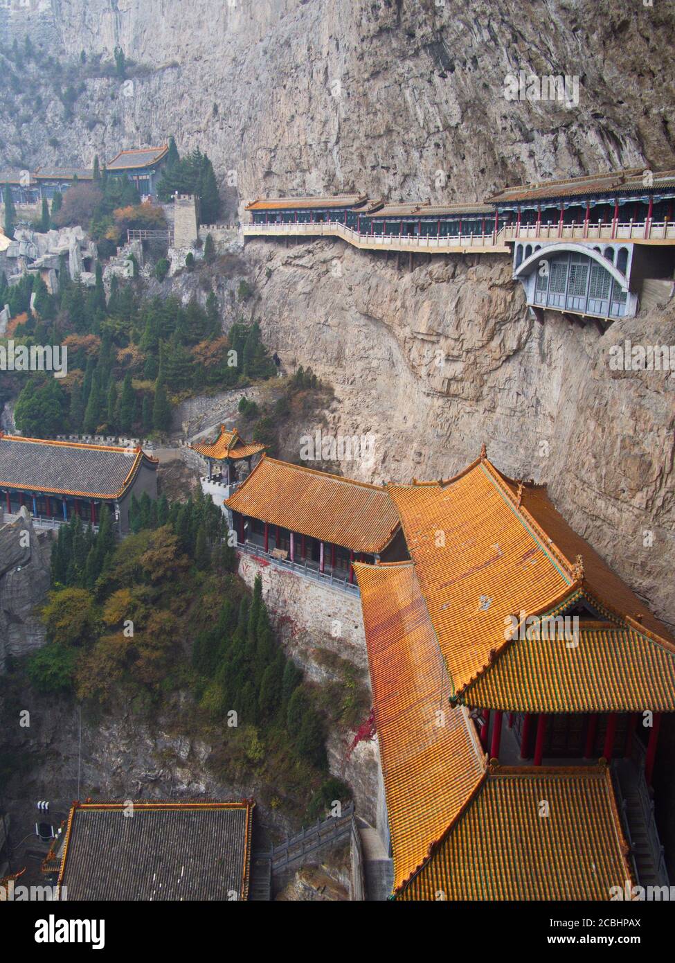 Mianshan Mountain the World Heritage, Many of Ancient Hanging Taoist ...