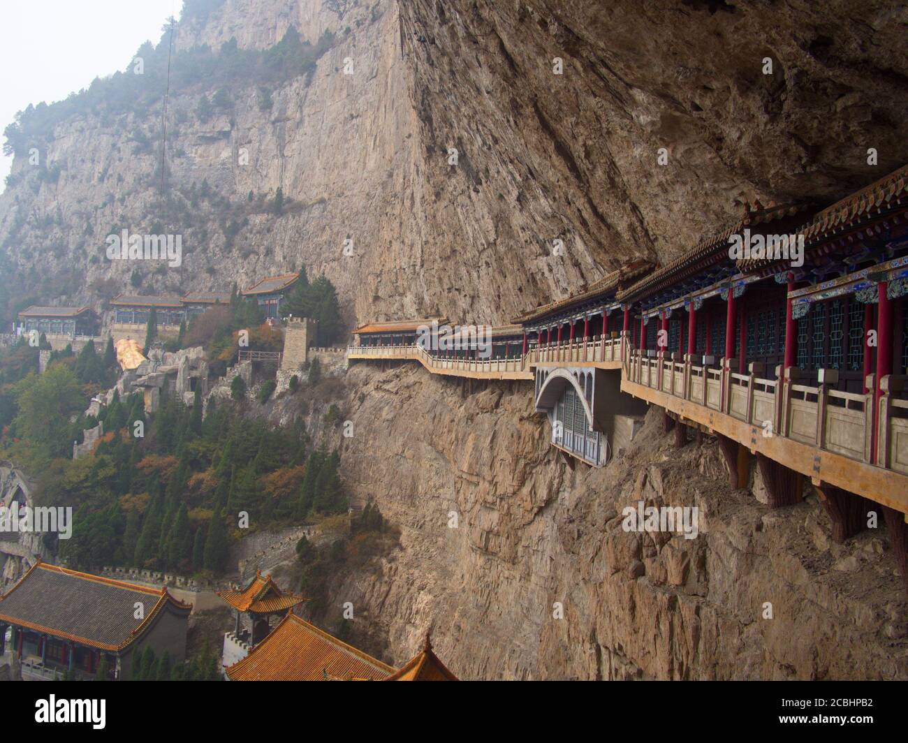 Mianshan Mountain the World Heritage, Many of Ancient Hanging Taoist ...