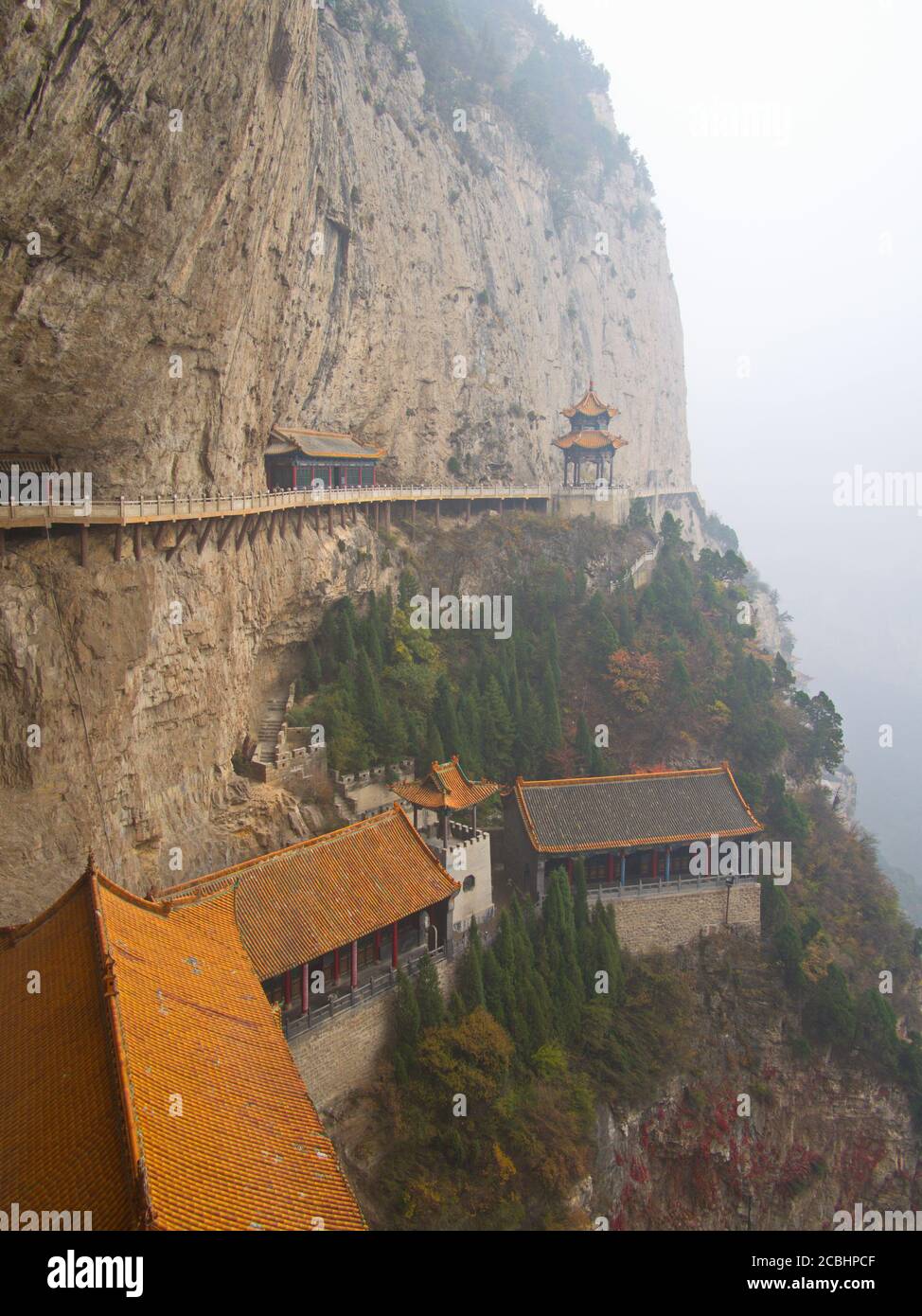 Mianshan Mountain the World Heritage, Many of Ancient Hanging Taoist ...