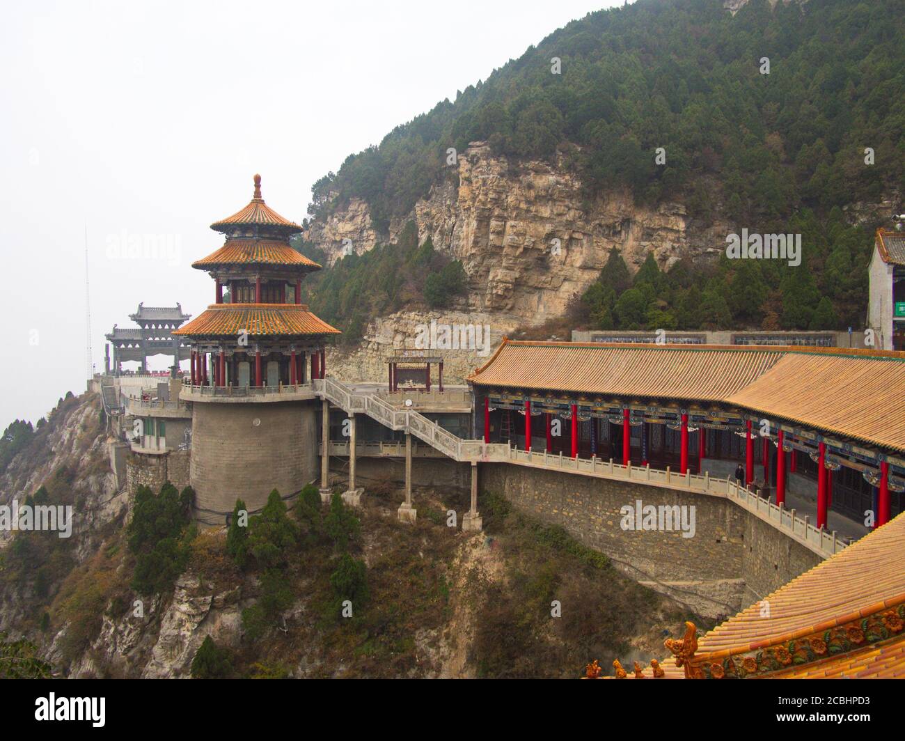 Mianshan Mountain the World Heritage, Many of Ancient Hanging Taoist ...