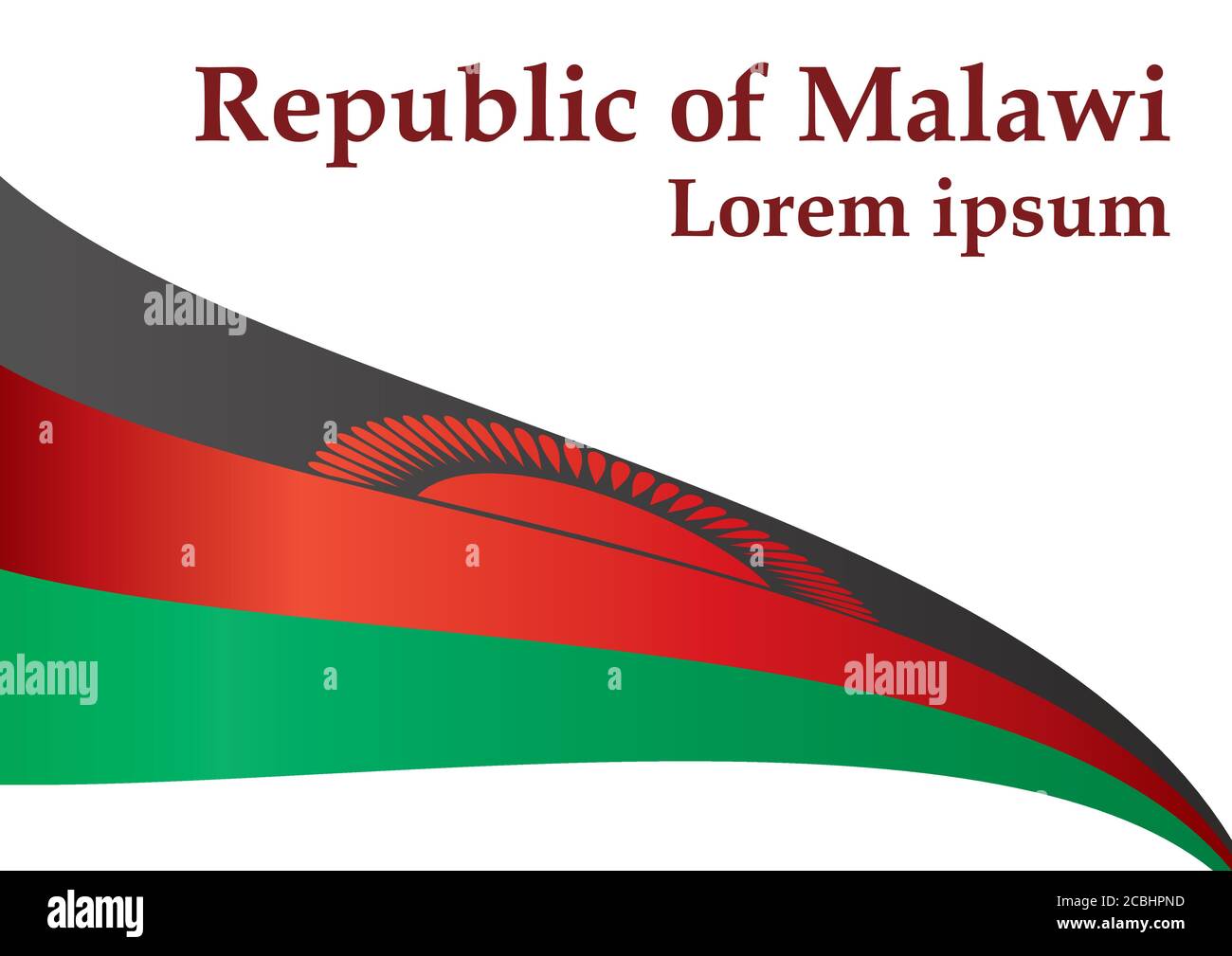 Flag of Malawi, Republic of Malawi. Template for award design, an ...