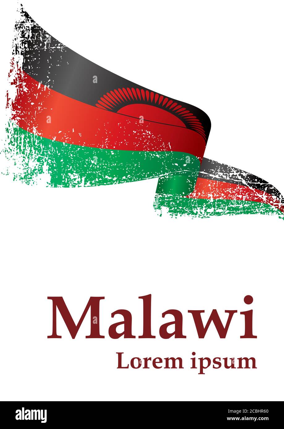 Flag of Malawi, Republic of Malawi. Template for award design, an ...