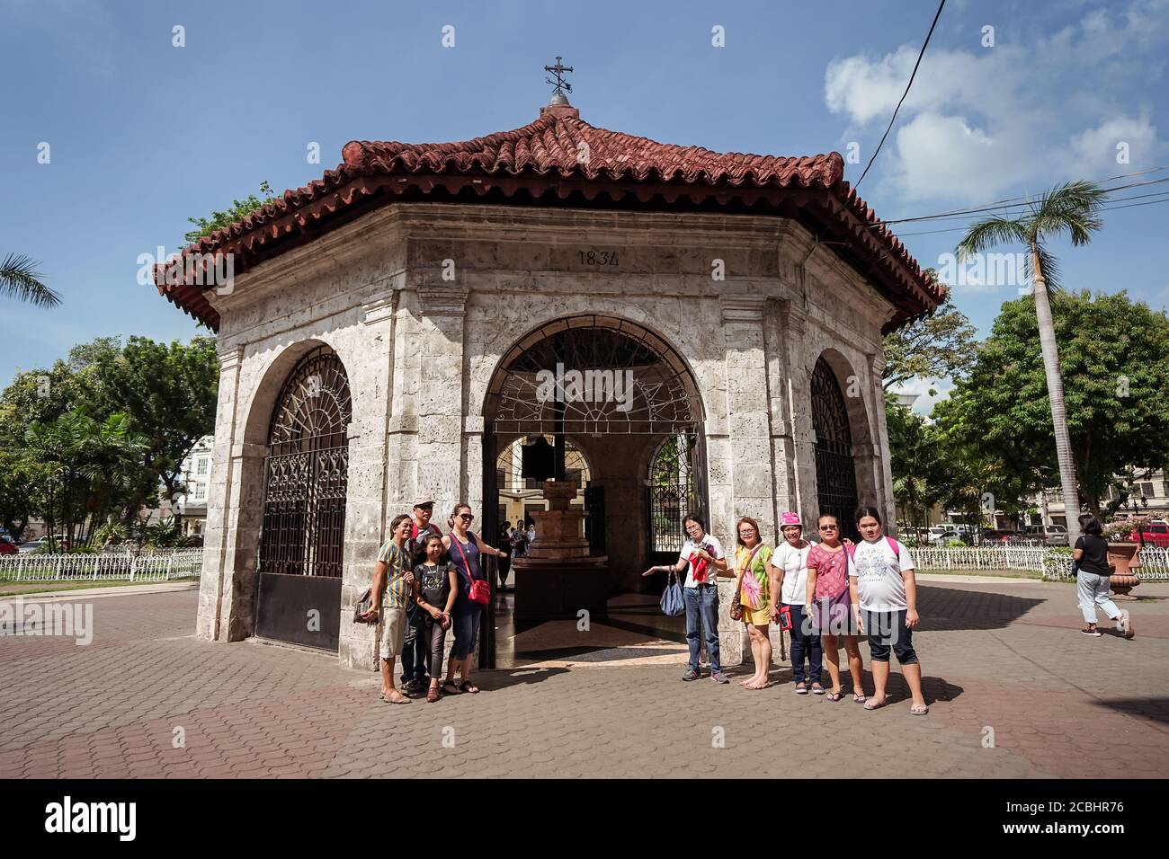 Cebu / Philippines - July 10, 2019: Visitors at Magellan's Cross ...