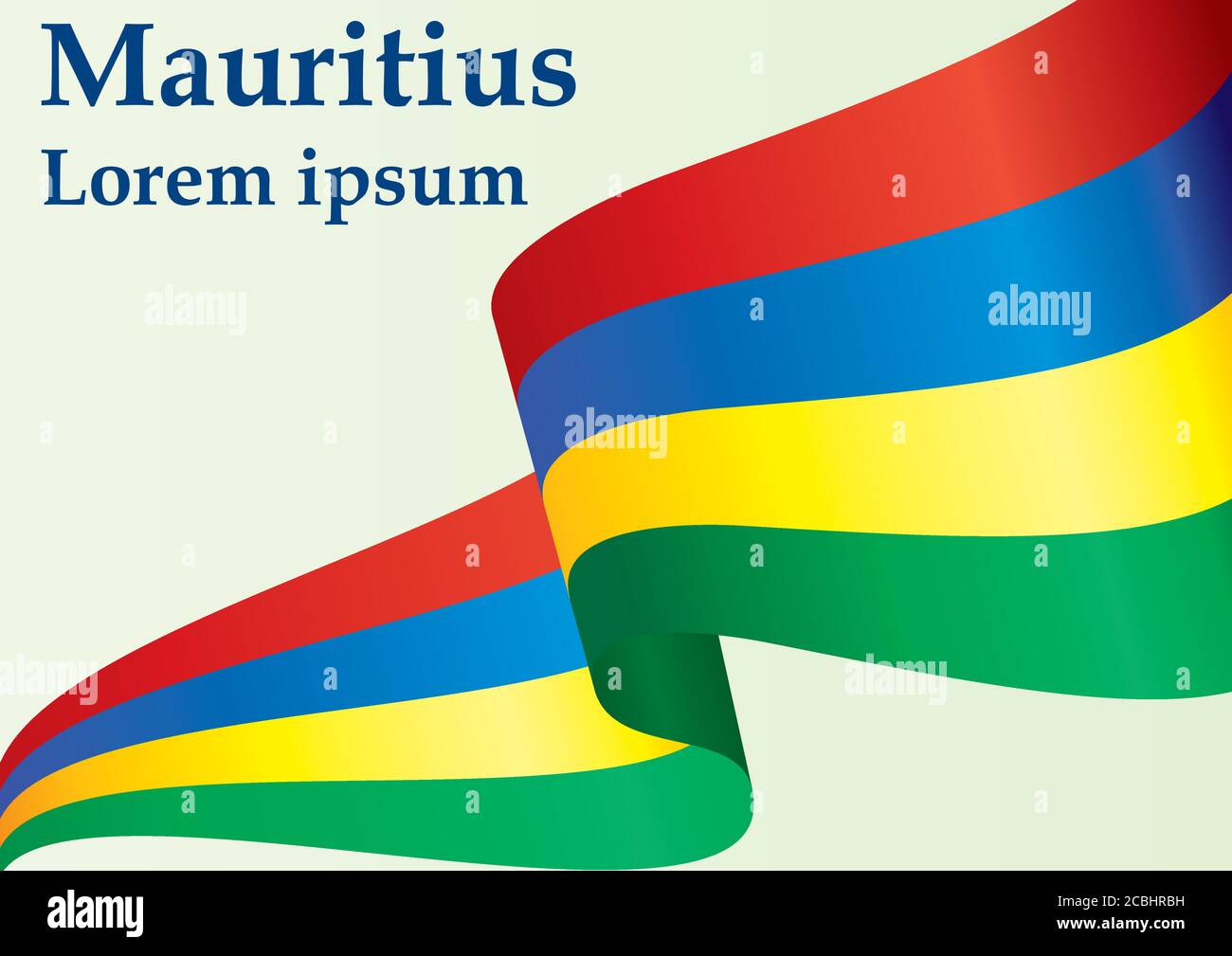 Flag of Mauritius, Republic of Mauritius. Bright, colorful vector ...