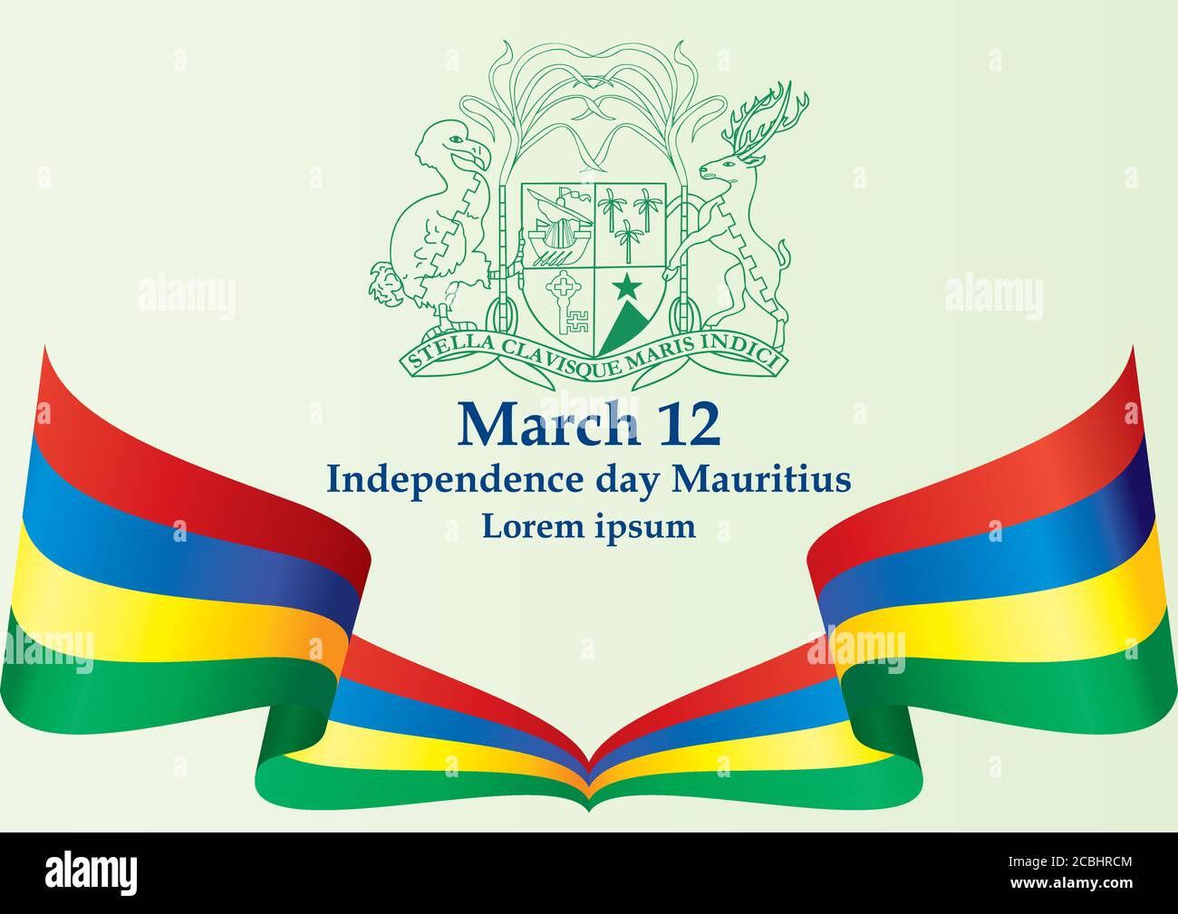 Flag of Mauritius, Republic of Mauritius. March 12, Independence day ...