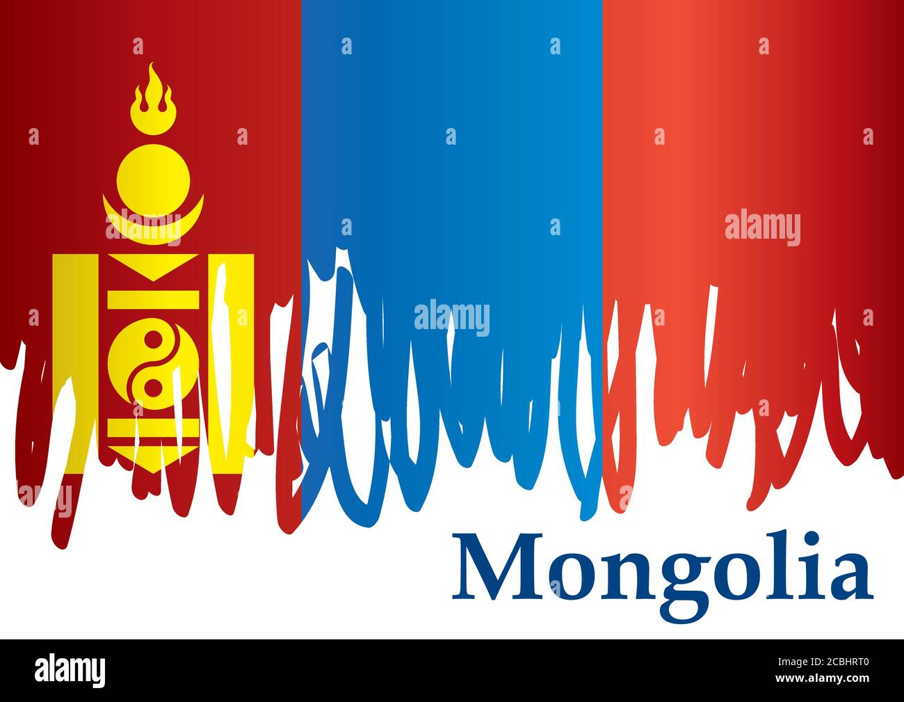 Flag of Mongolia. Bright, colorful vector illustration for graphic and ...