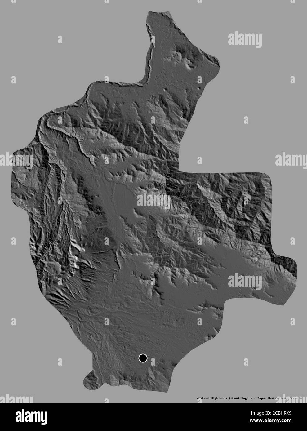 Shape of Western Highlands, province of Papua New Guinea, with its ...