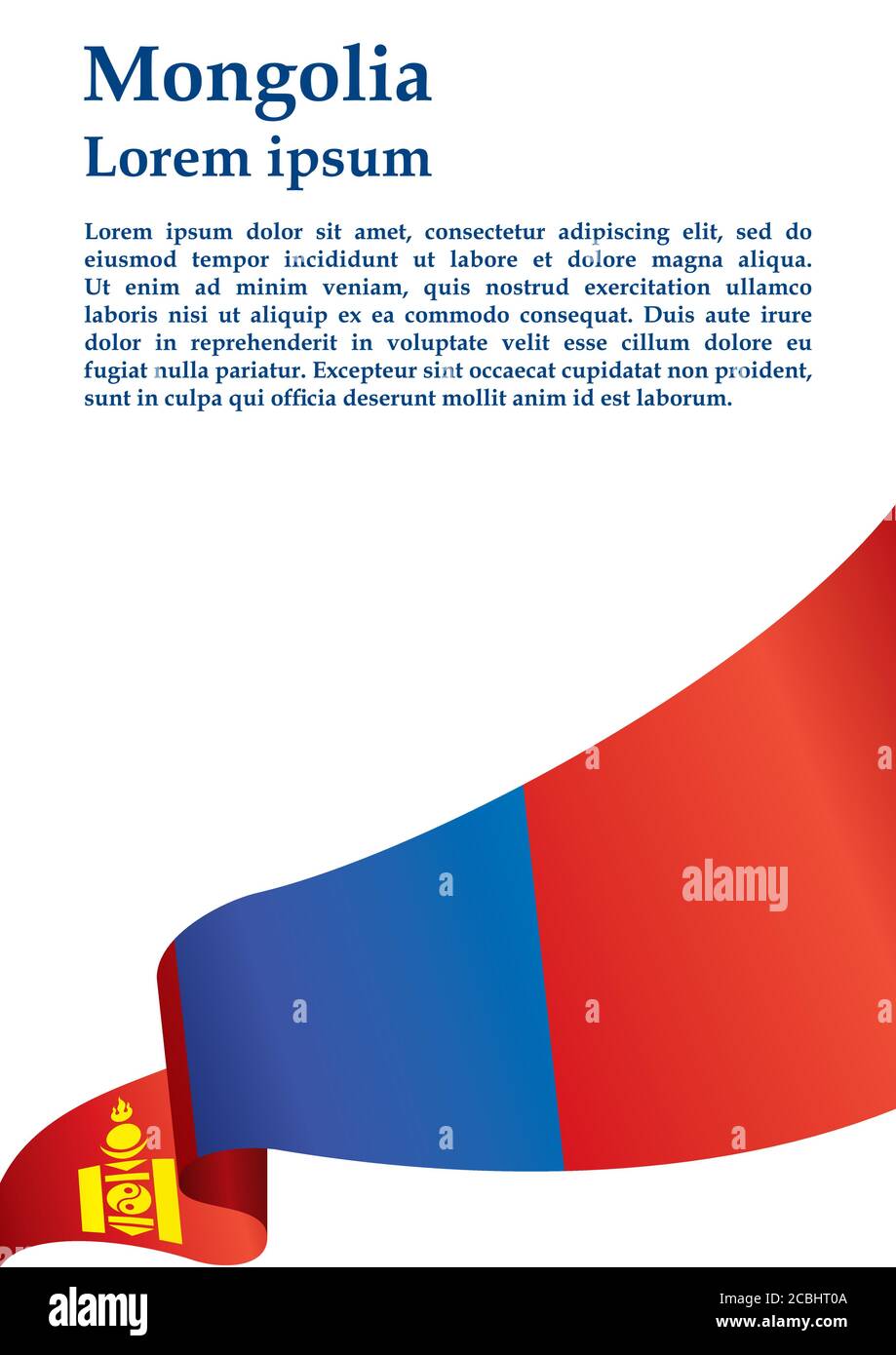 Flag of Mongolia. Bright, colorful vector illustration for graphic and ...