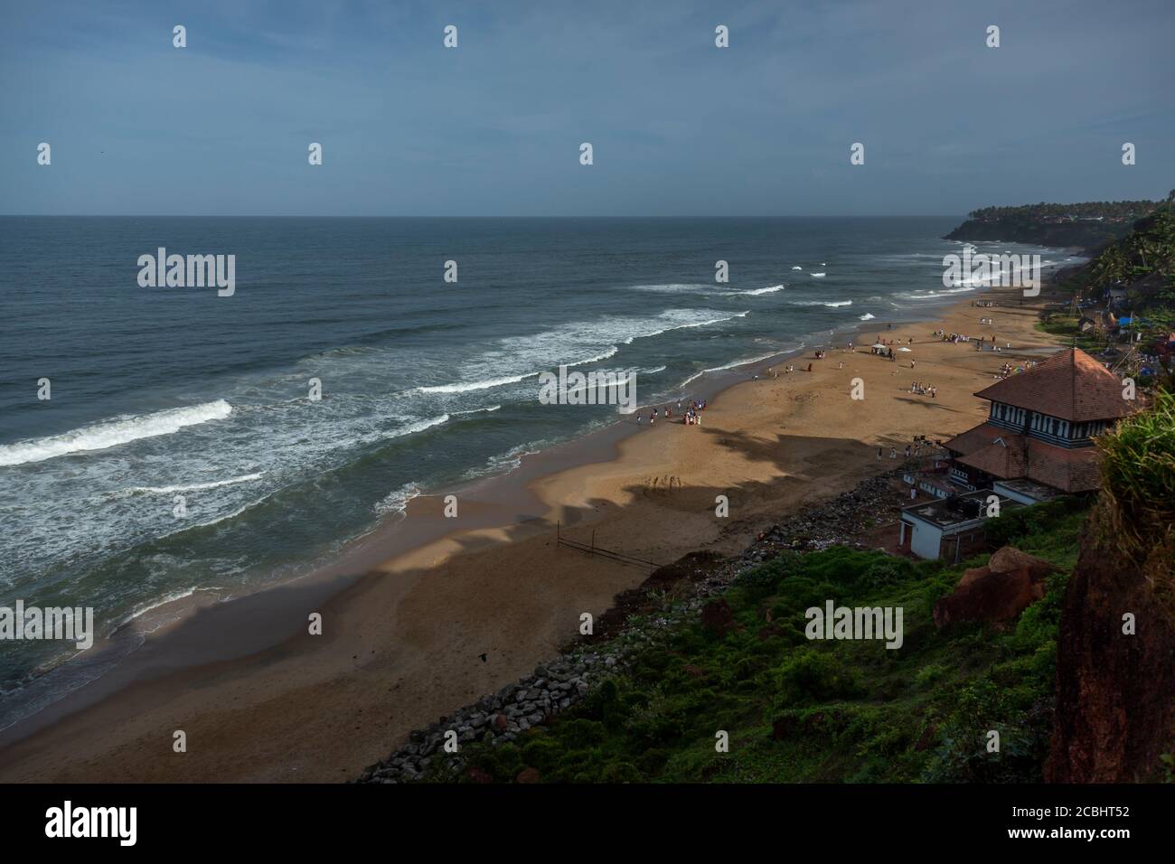 A table top view of Varkala beach in Kerala Stock Photo - Alamy