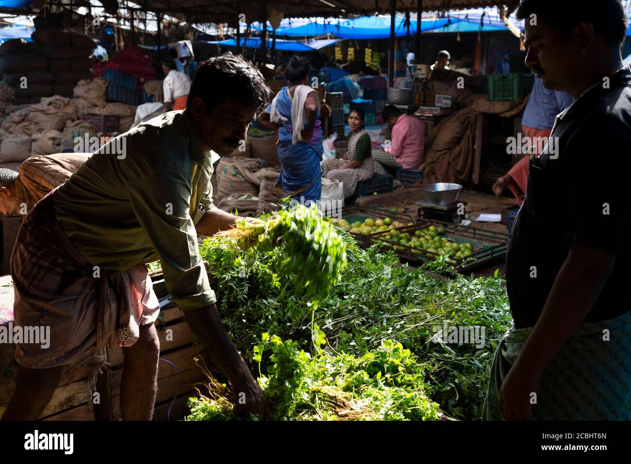 Chalai market trivandrum thiruvananthapuram kerala hi-res stock ...