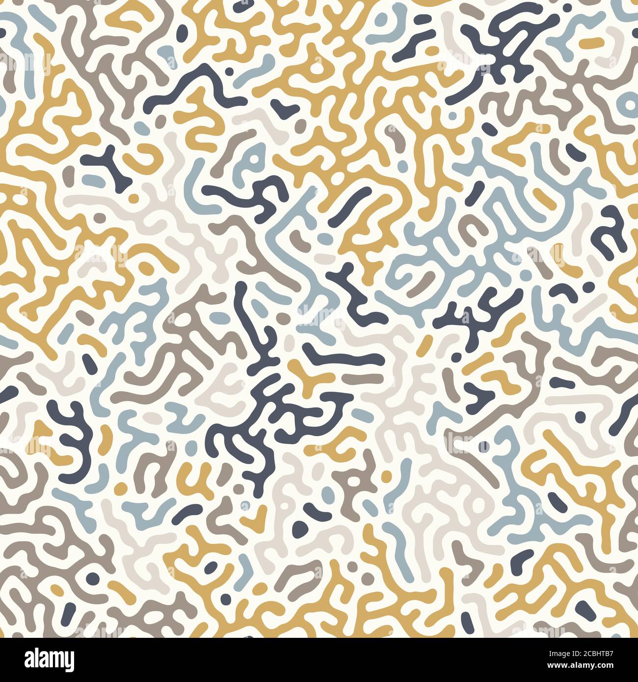 Abstract organic background, natural maze labyrinth, reaction diffusion pattern. Seamless vector ...
