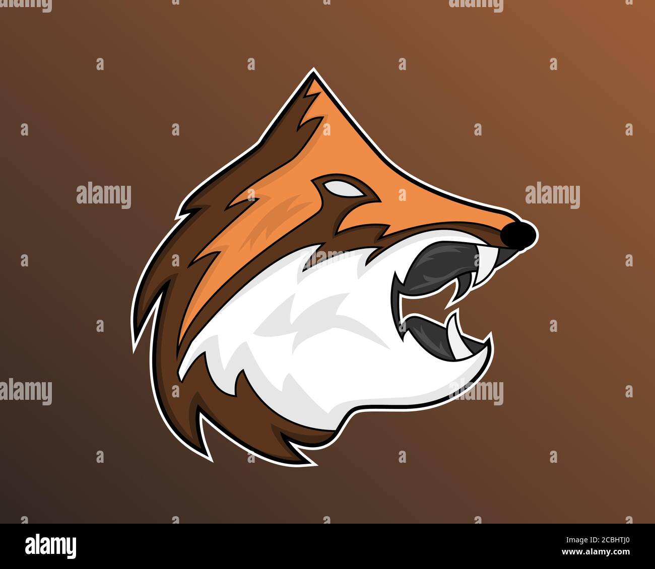 Fox mascot logo hi-res stock photography and images - Alamy