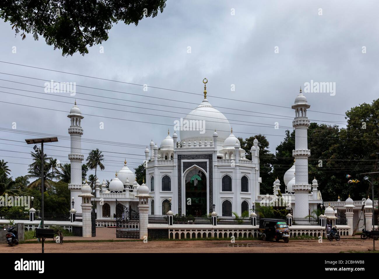 Thiruvananthapuram, Kerala, India, August 11, 2017 - White mosque in ...