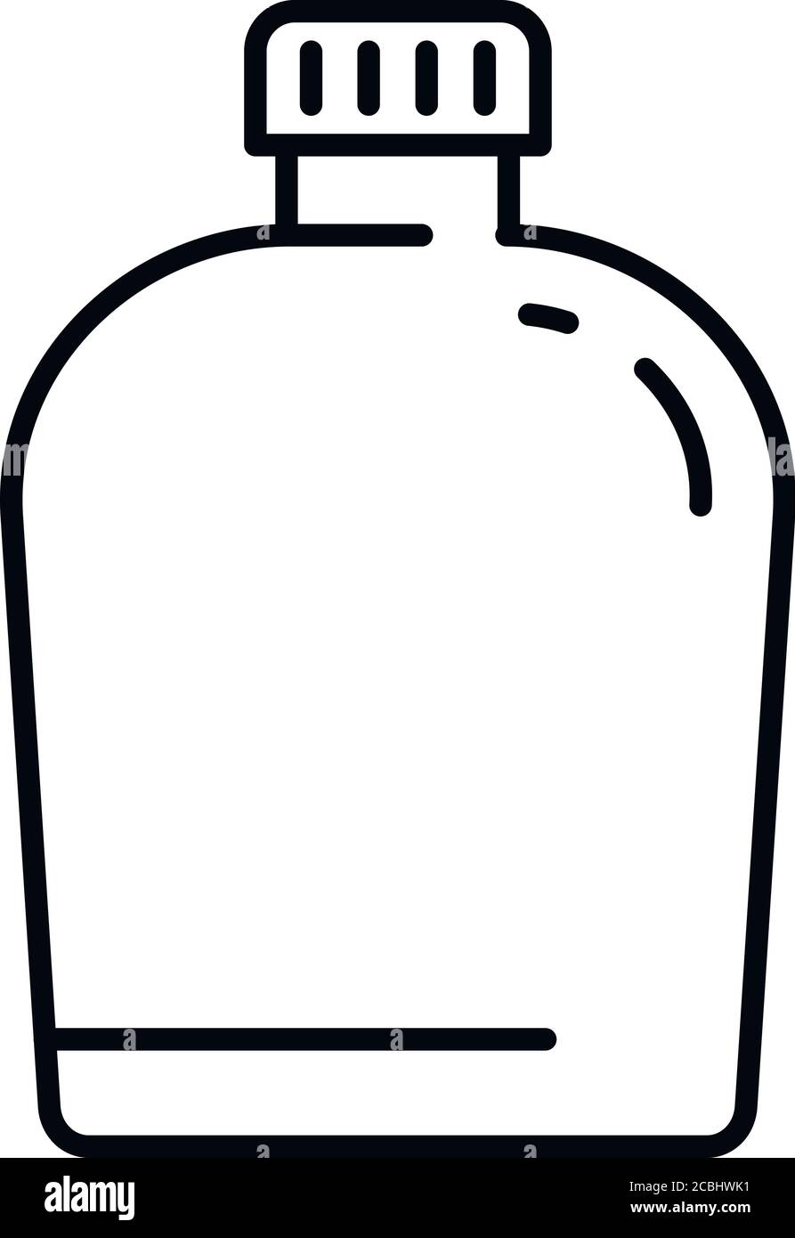 Survival water flask icon. Outline survival water flask vector icon for ...