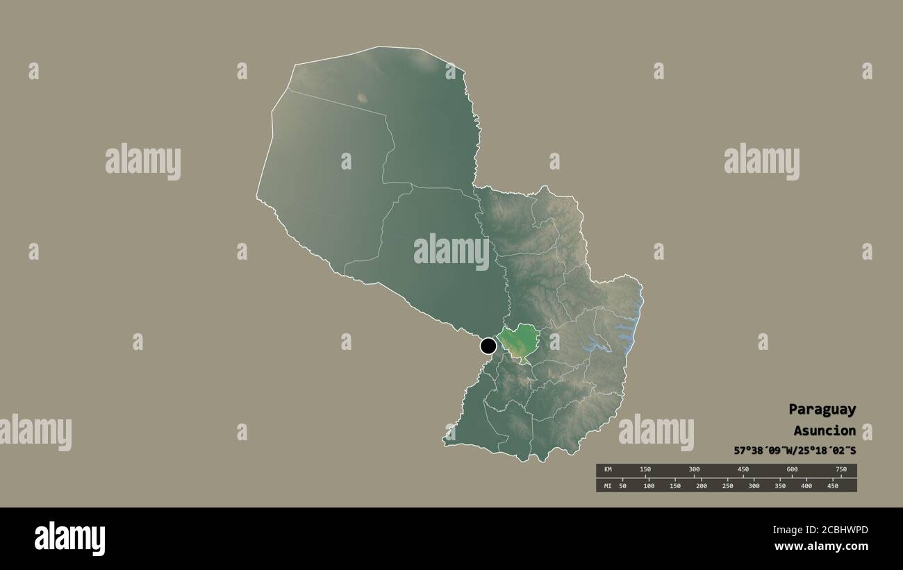 Paraguay relief map hi-res stock photography and images - Alamy