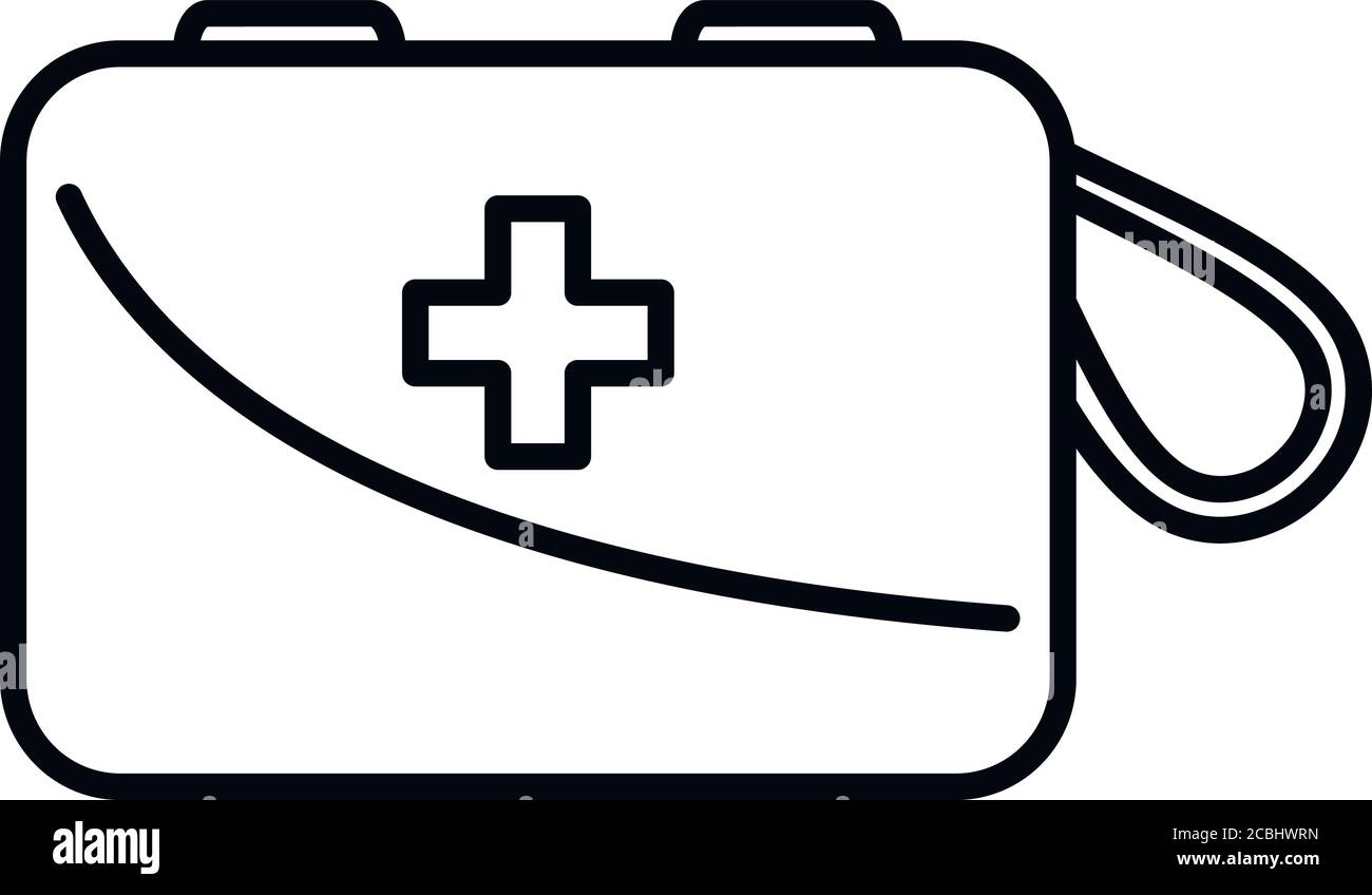 Survival first aid kit icon. Outline survival first aid kit vector icon ...