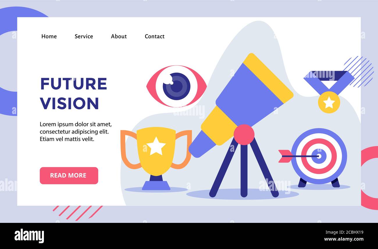 Future vision telescope background of trophy eye ball cempaign for web ...