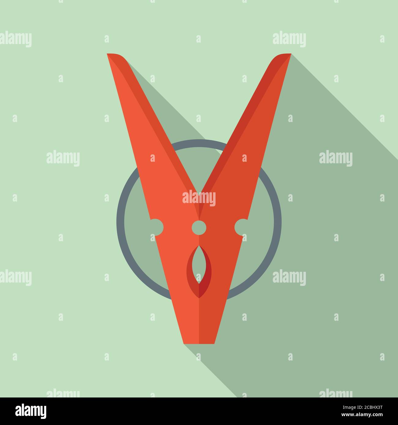 Clothes pin peg icon. Flat illustration of clothes pin peg vector icon ...