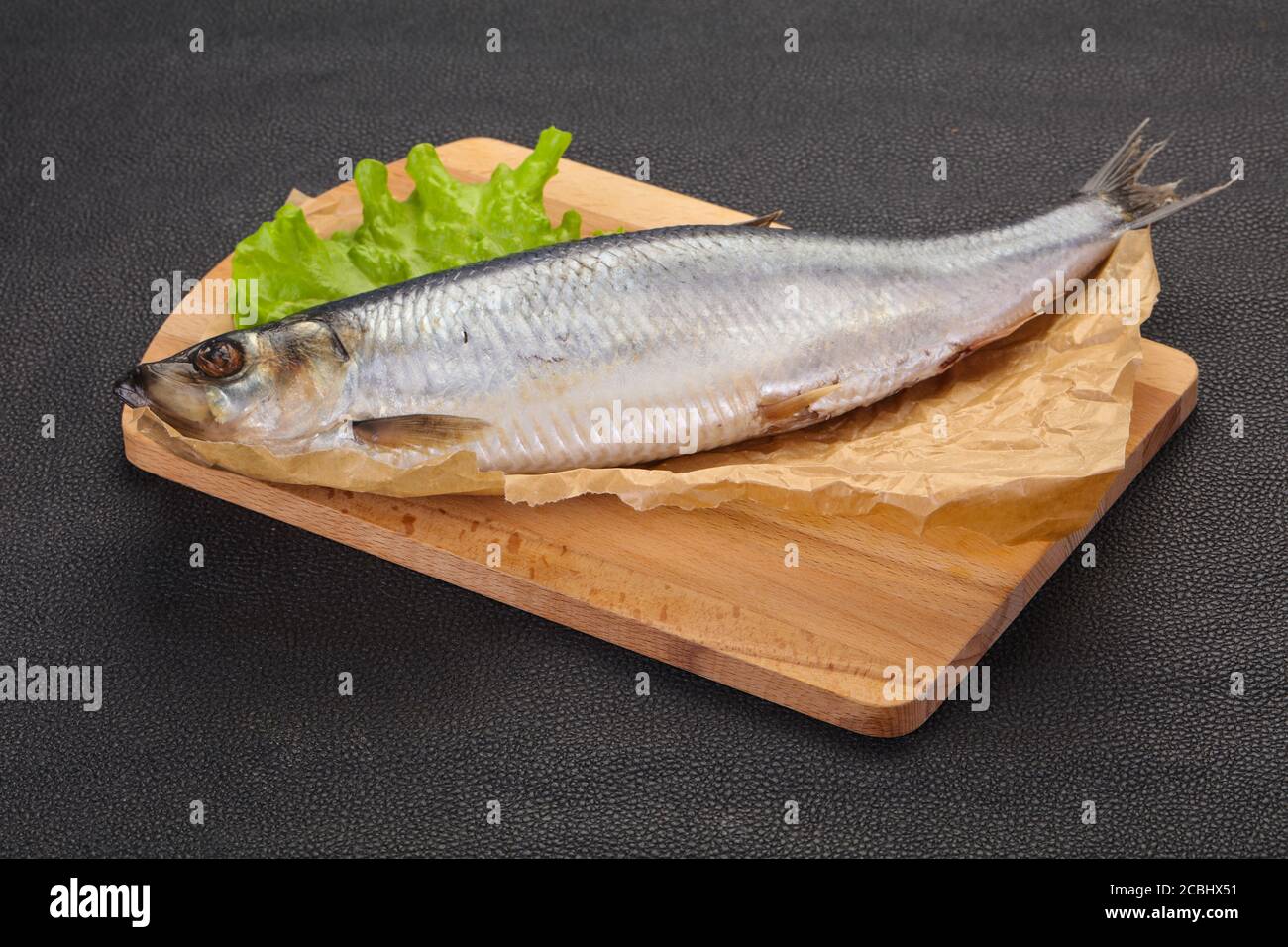 Salted herring fish ready for eat Stock Photo - Alamy