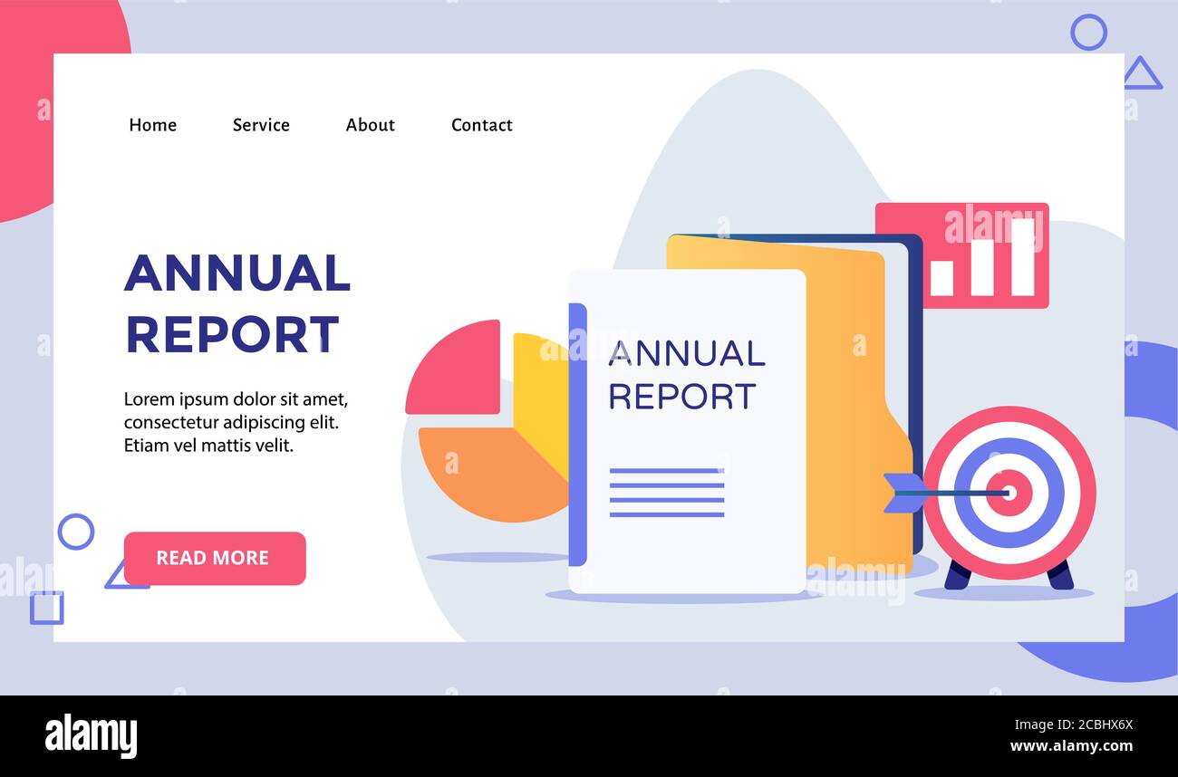 Annual report campaign for web website home homepage landing page ...