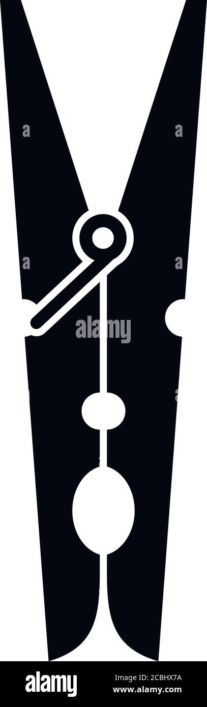 Laundry clothes pin icon. Simple illustration of laundry clothes pin ...