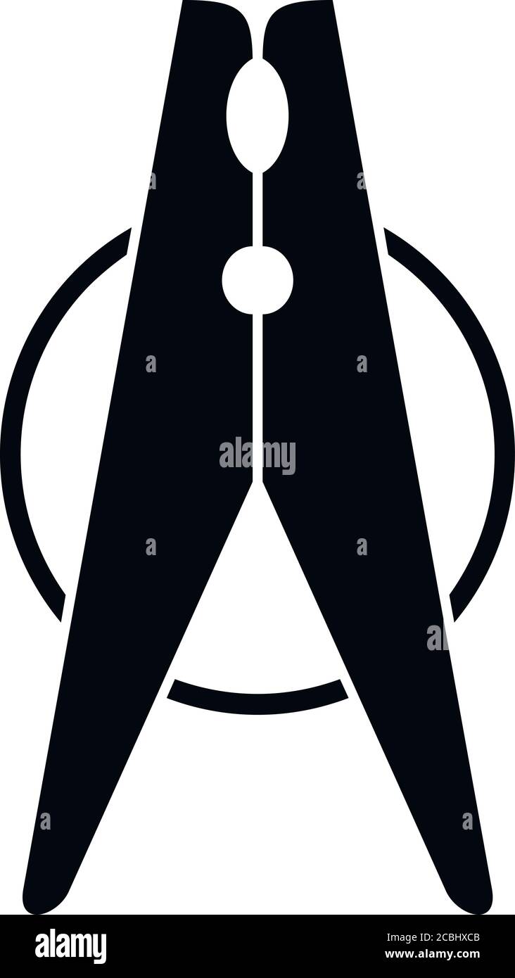 Equipment clothes pin icon. Simple illustration of equipment clothes ...