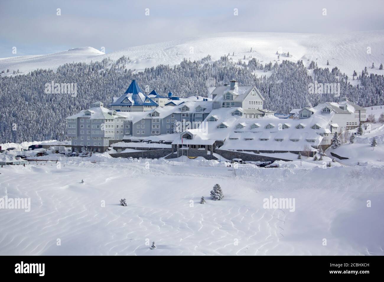 Winter landscape with trees and snow in Uludag,Turkey Stock Photo - Alamy