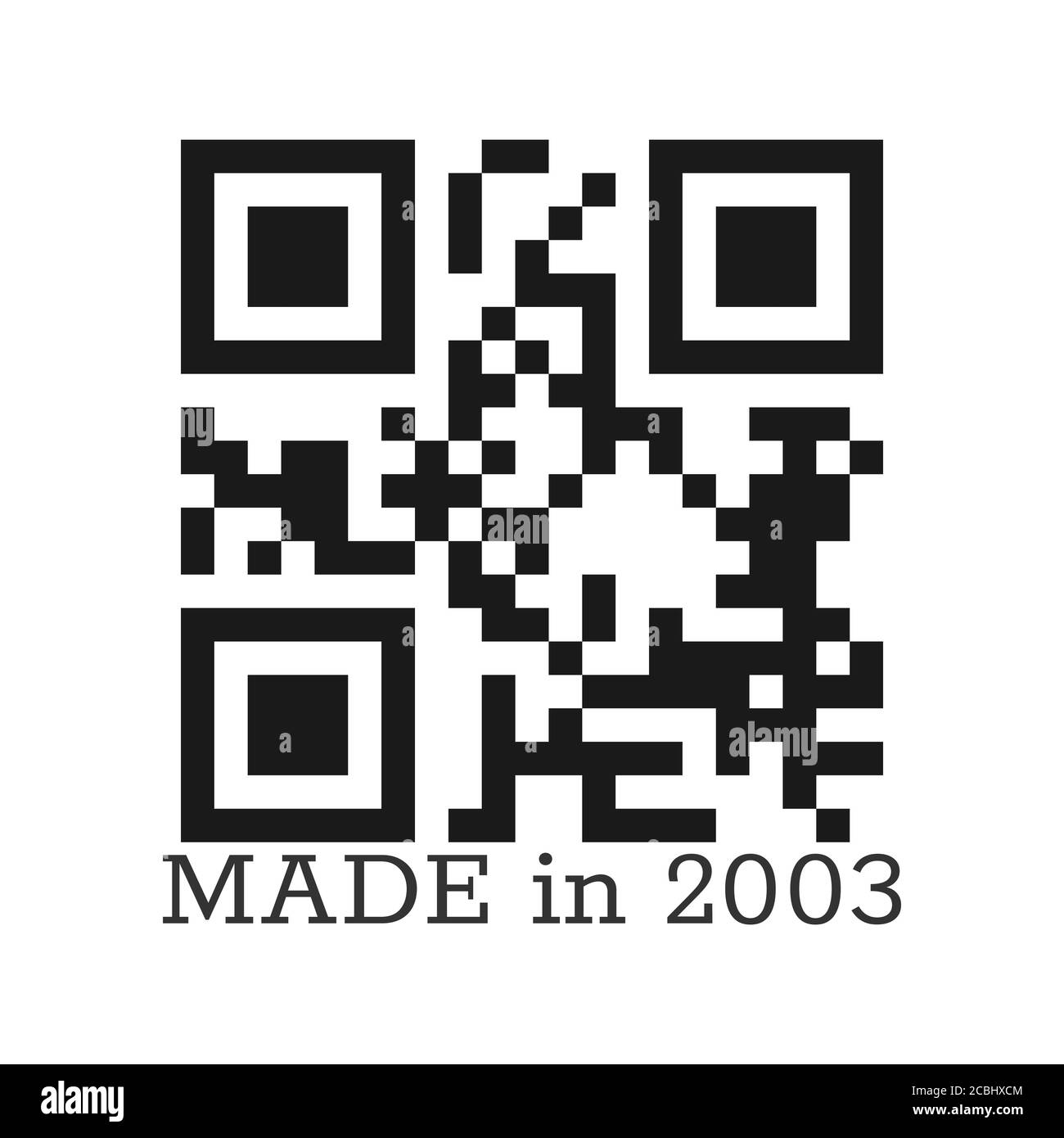 Made in 1965. Stylized vector lettering with a real QR code ...