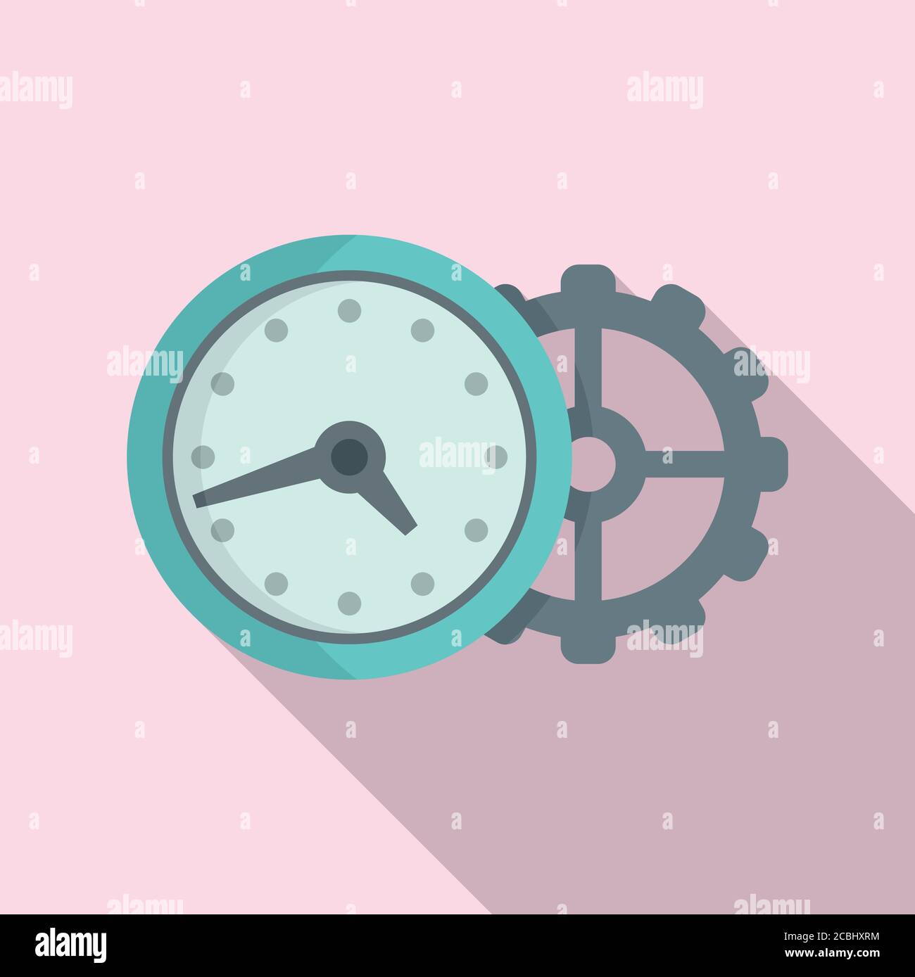 Wall clock repair icon. Flat illustration of wall clock repair vector ...