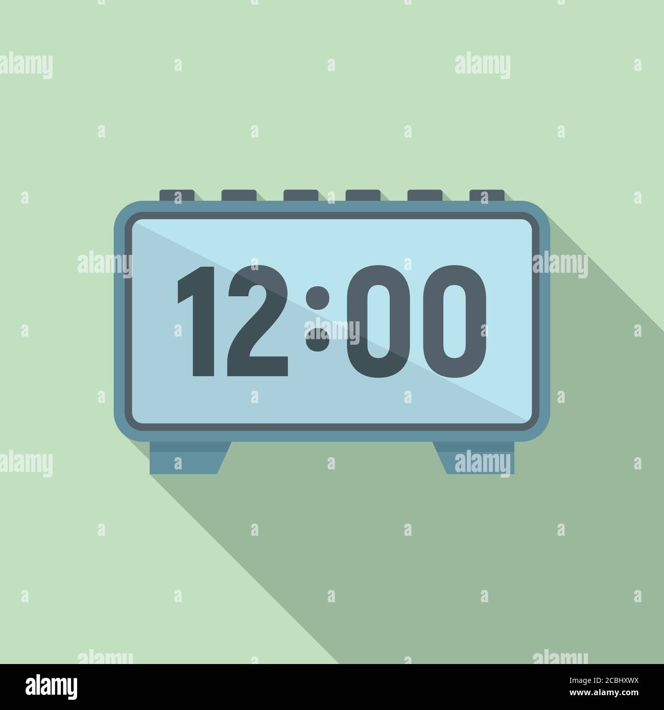 Digital alarm clock repair icon. Flat illustration of digital alarm ...