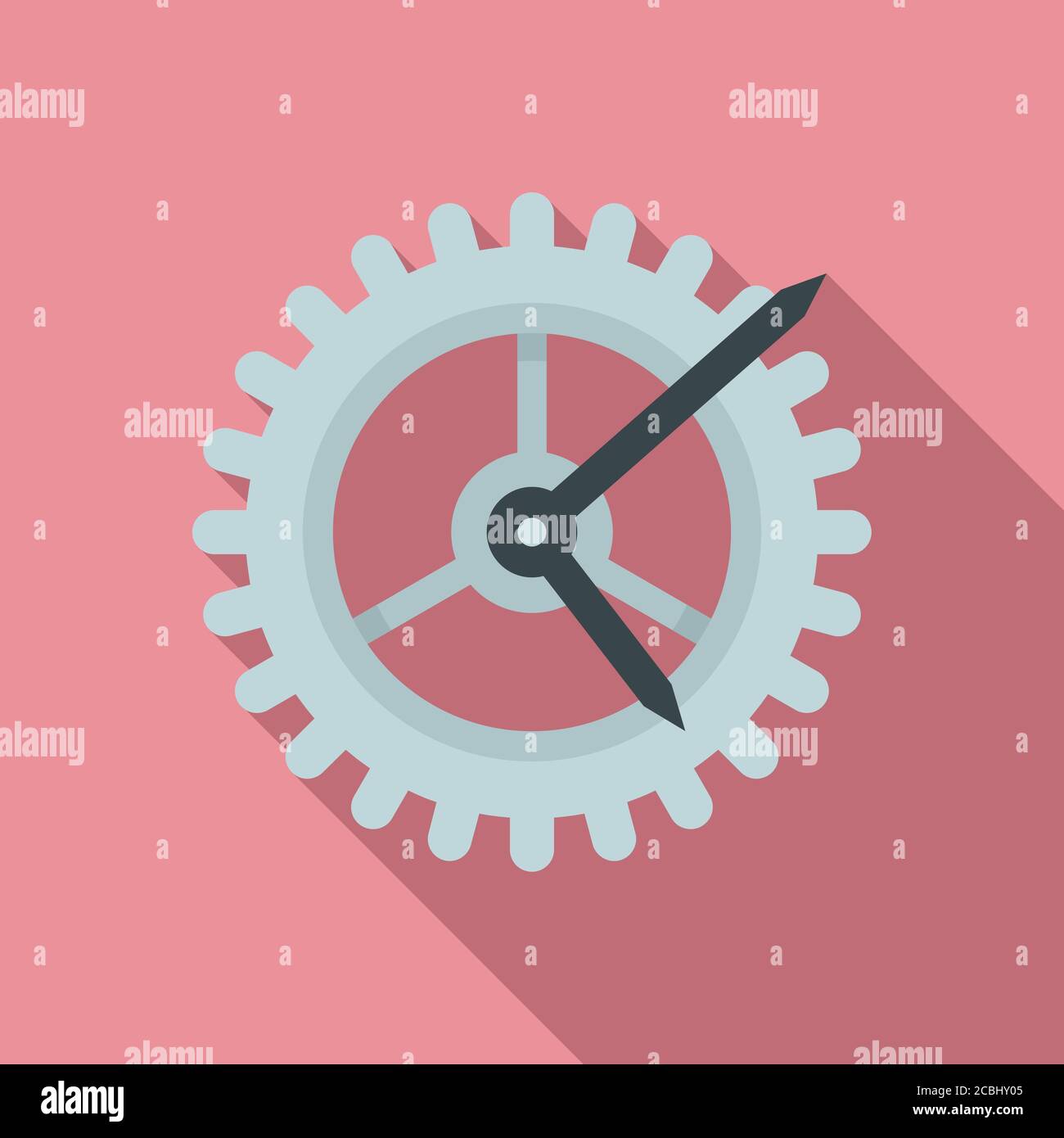 Watch gear wheel icon. Flat illustration of watch gear wheel vector ...