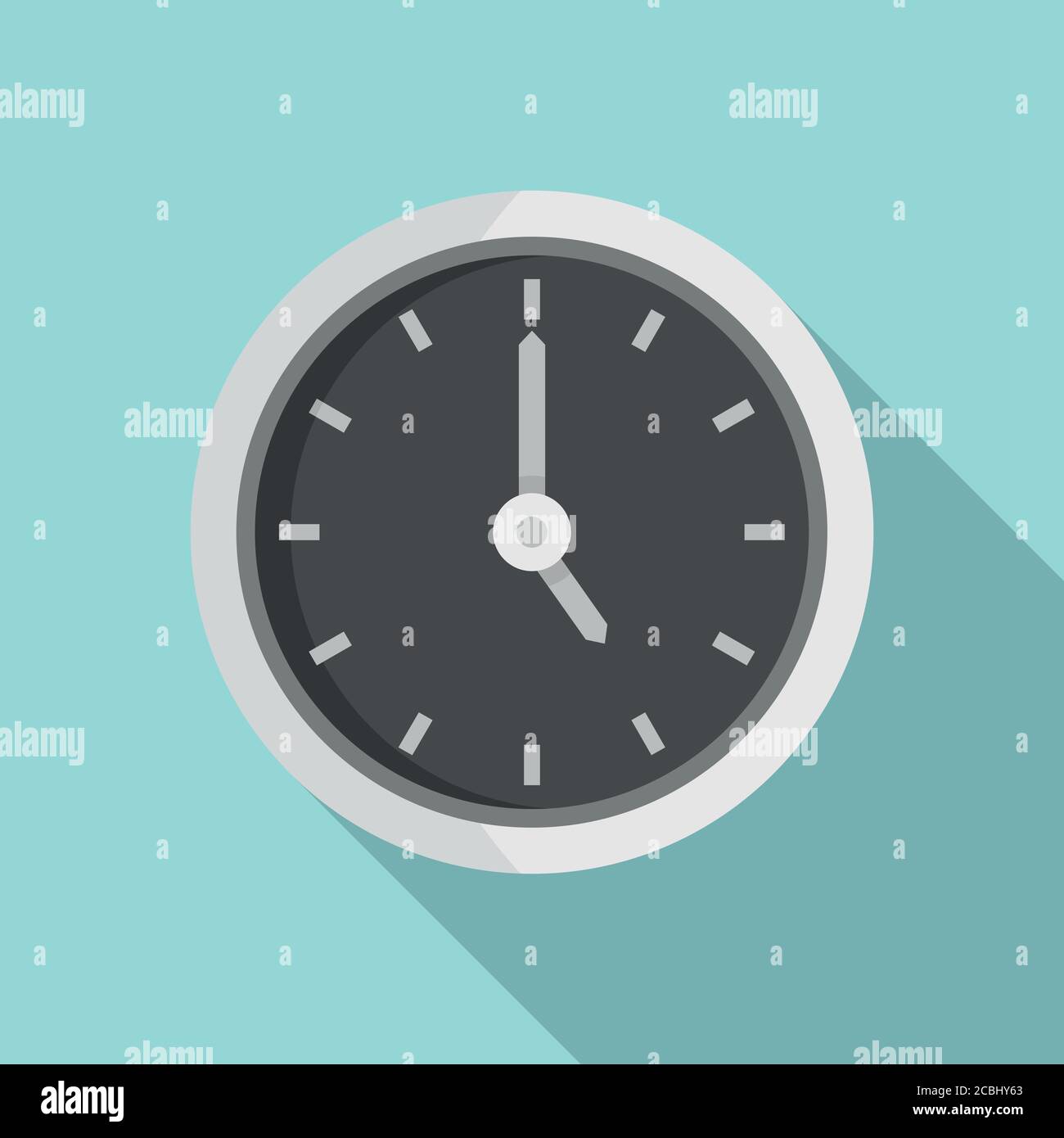 Office wall clock repair icon. Flat illustration of office wall clock ...