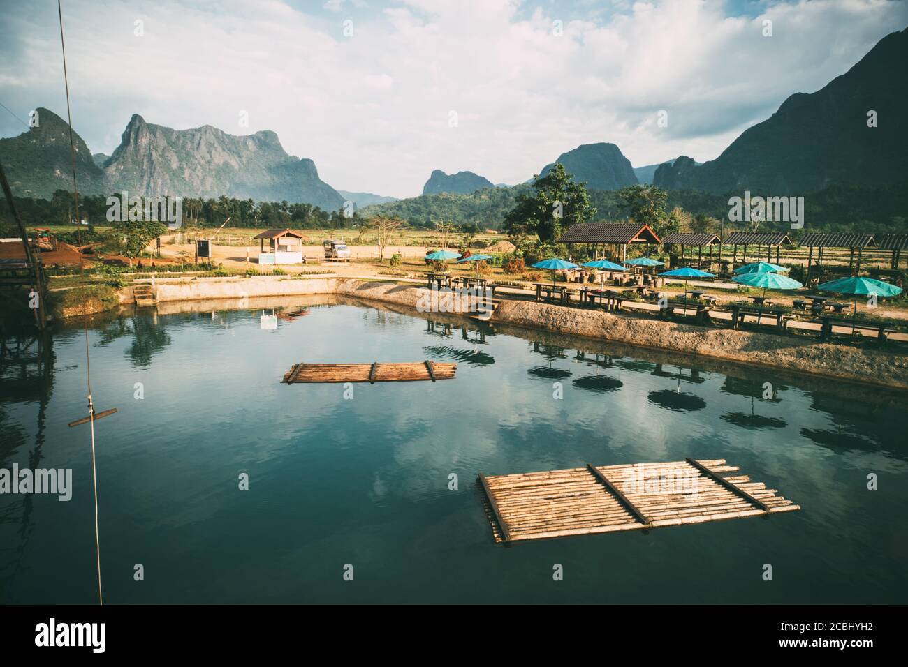 Blue lagoon, Vang vieng, Laos Stock Photo - Alamy