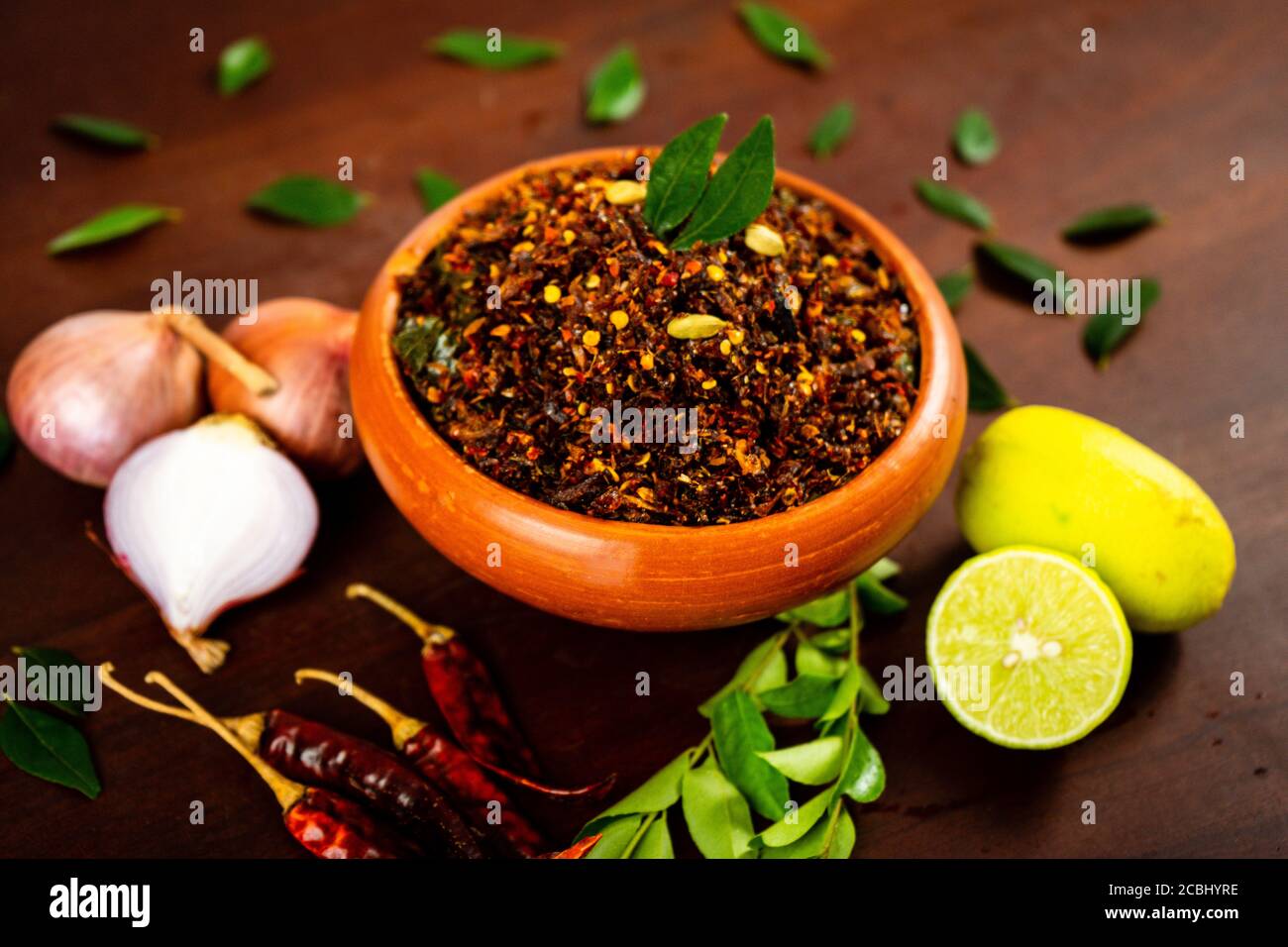 Spicy Maldives fish dish - (dried fish sambol/sambal) with leafy green ...