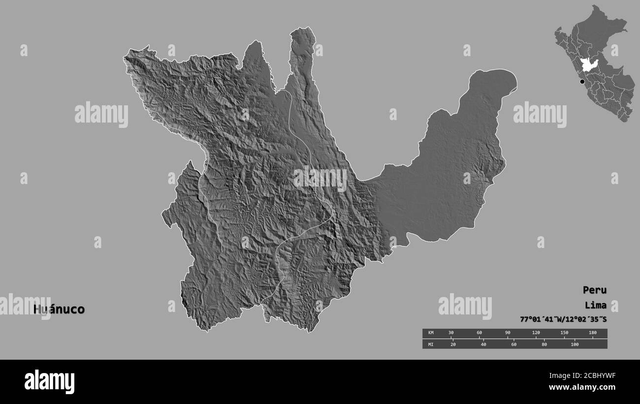 Peru map 3d huanuco hi-res stock photography and images - Alamy