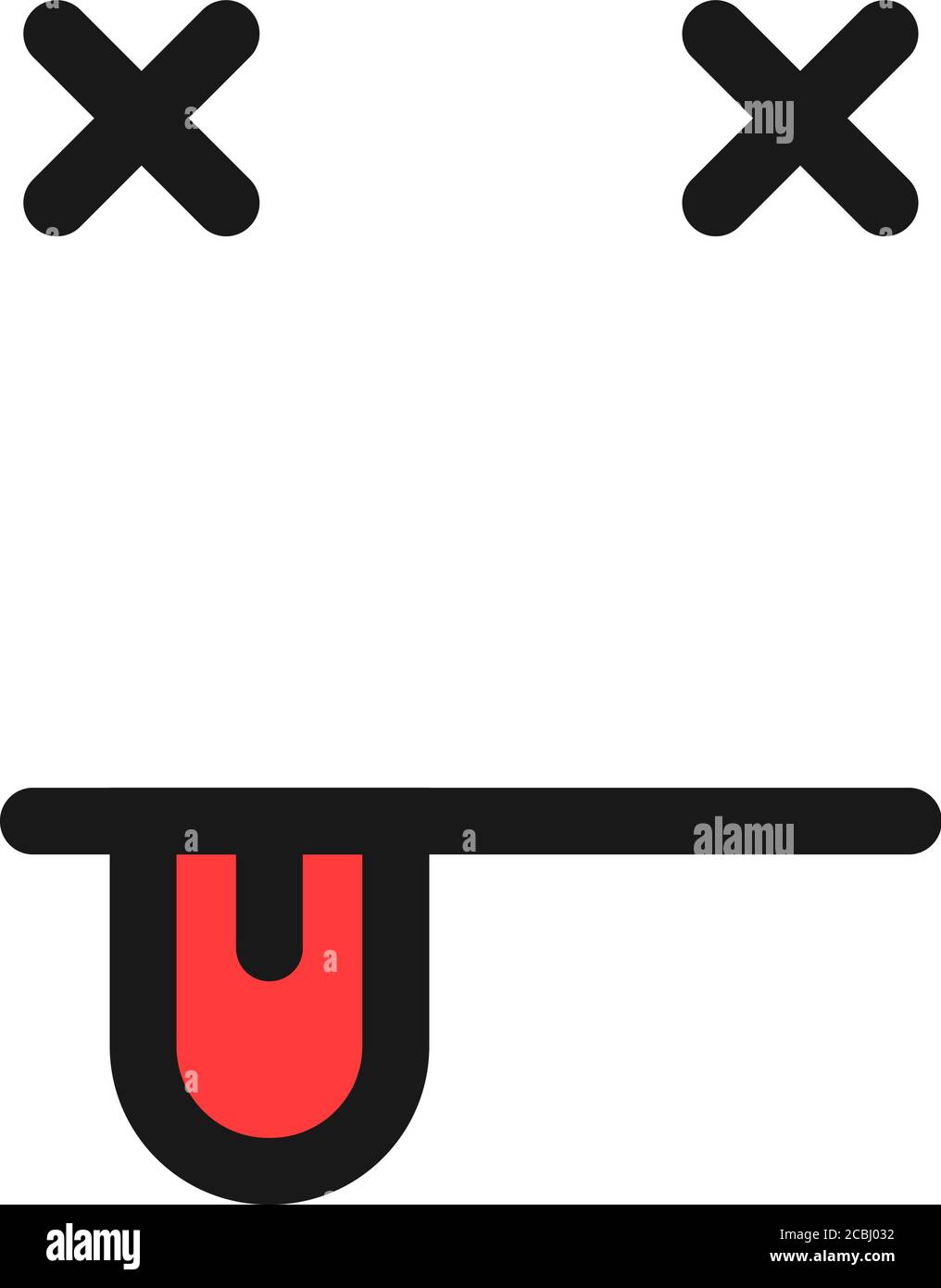Sick emoji line icon Stock Vector Images - Alamy