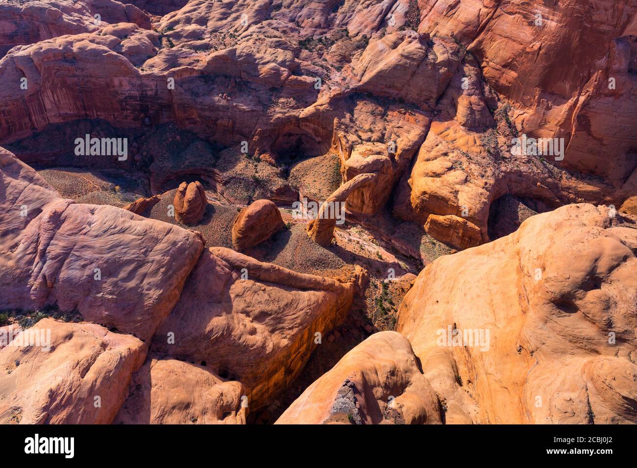 Rainbow Bridge, Lake Powell, Page, Arizona - Utah, Usa, America Stock ...