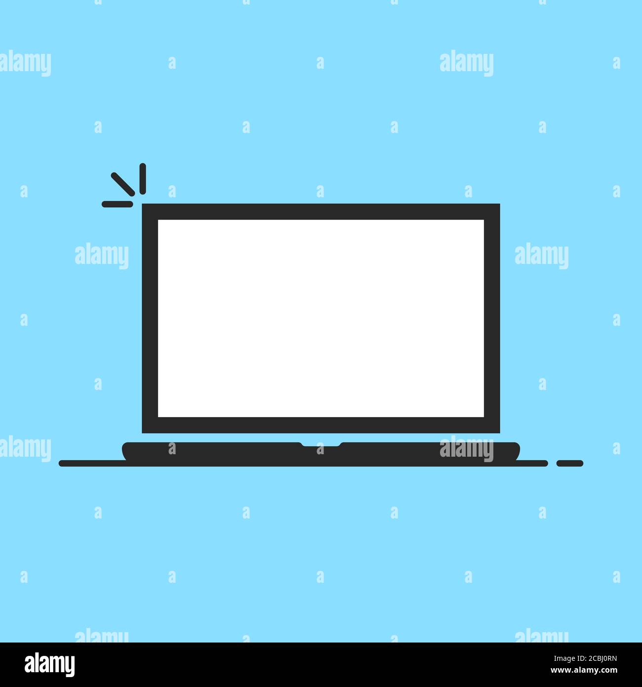 laptop icon with white screen Stock Vector Image & Art - Alamy