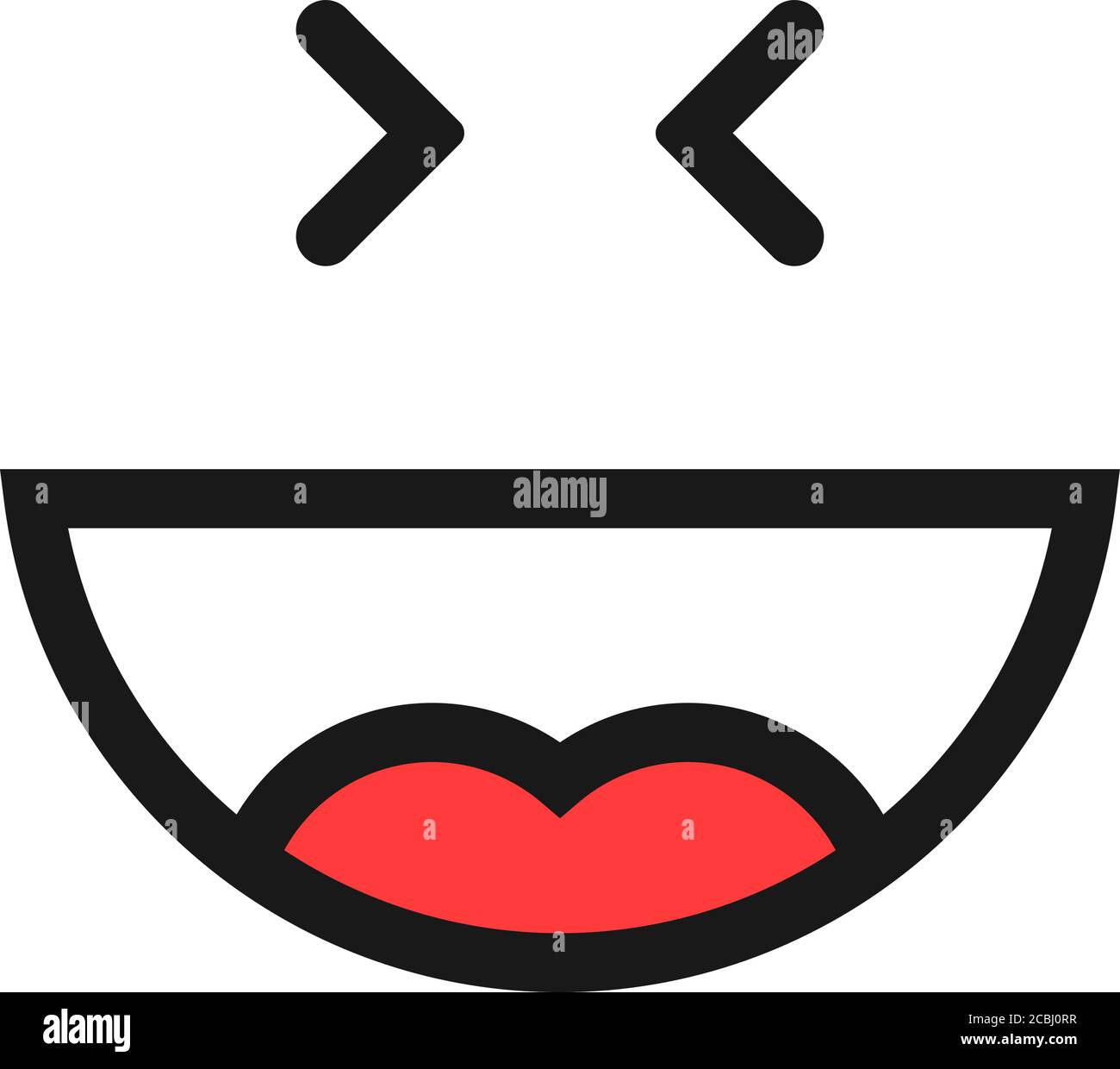 thin line happy emoji logo like laugh Stock Vector Image & Art - Alamy