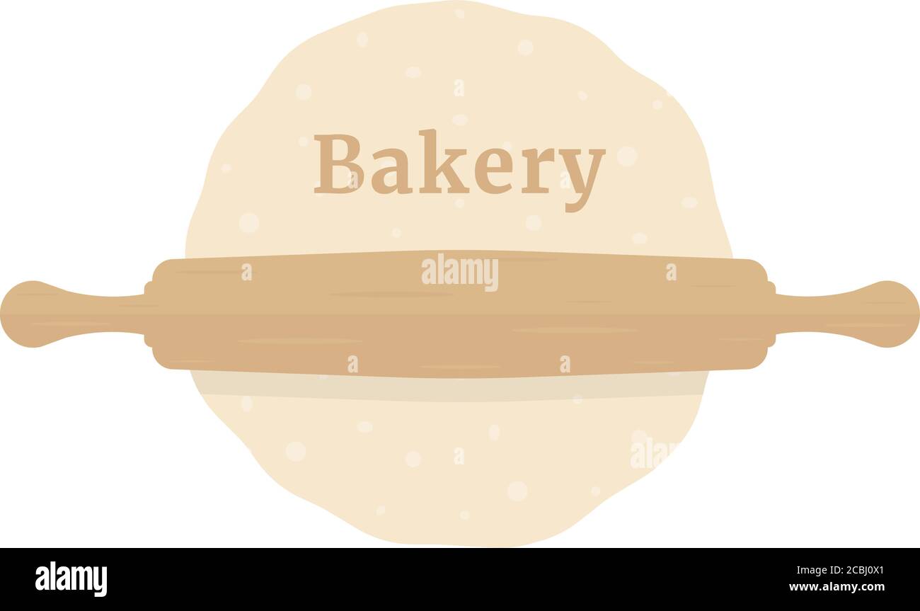 Rolling pin dough raw Stock Vector Images - Alamy