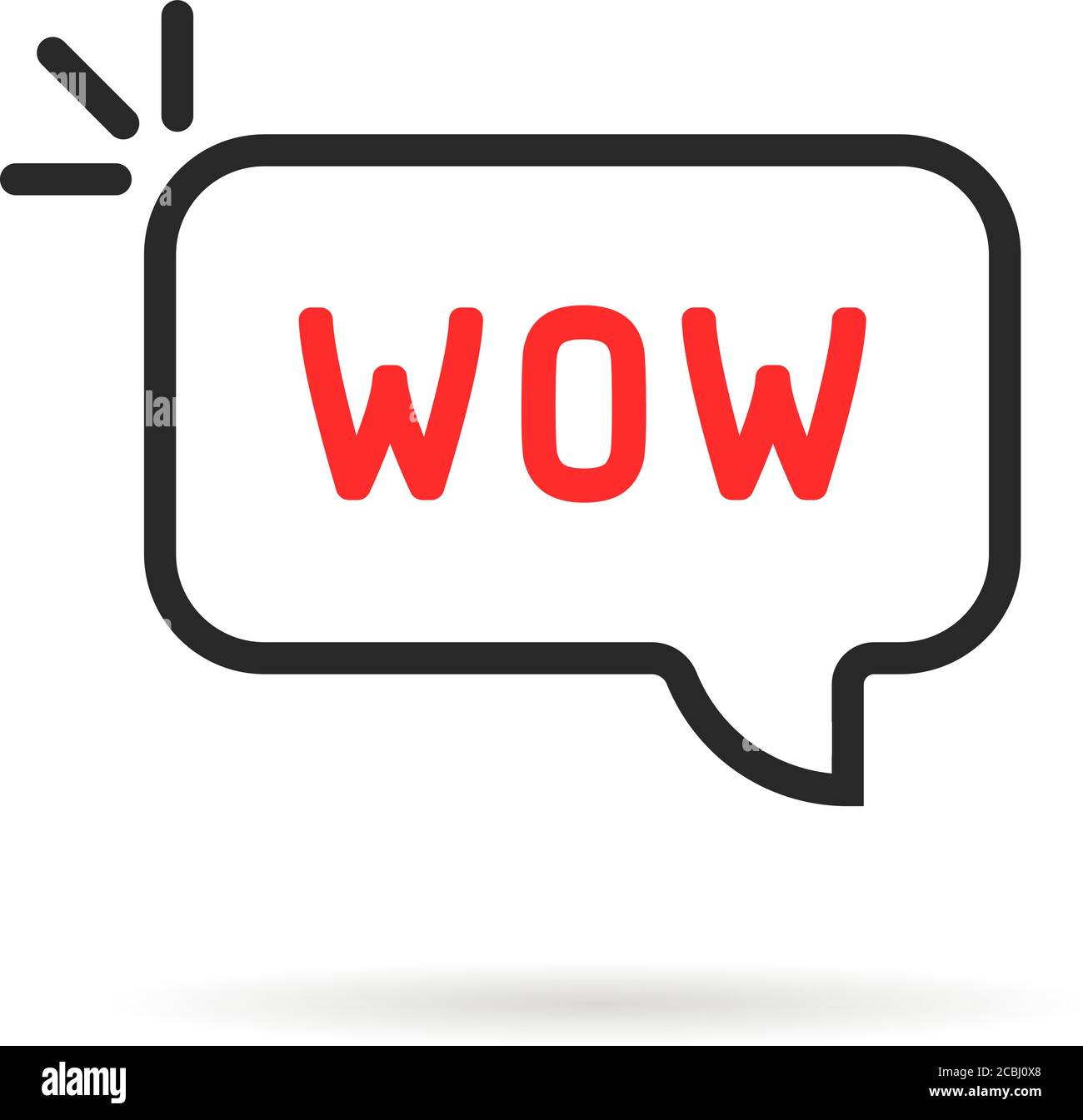 linear bubble with wow word Stock Vector Image & Art - Alamy