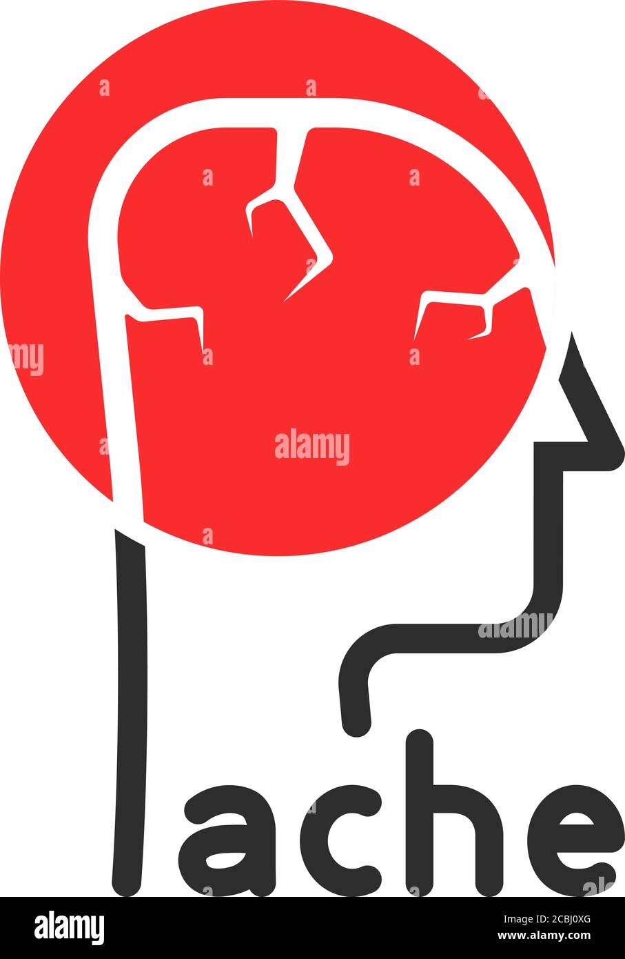 head ache simple logo like rebus Stock Vector Image & Art - Alamy