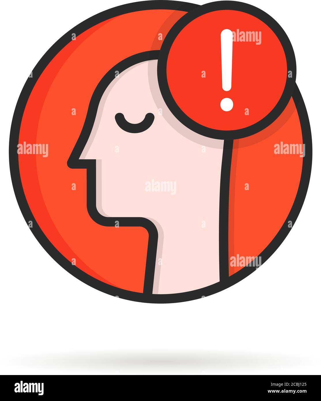 anxiety or panic logo with linear man Stock Vector Image & Art - Alamy