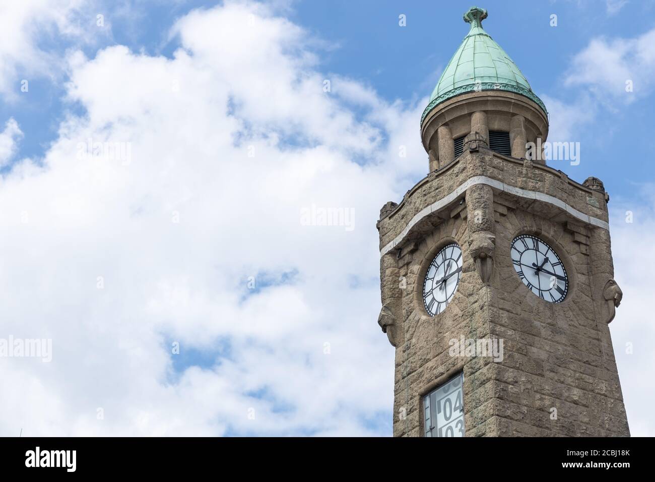 Hamburg harbor clock tower hi-res stock photography and images - Alamy