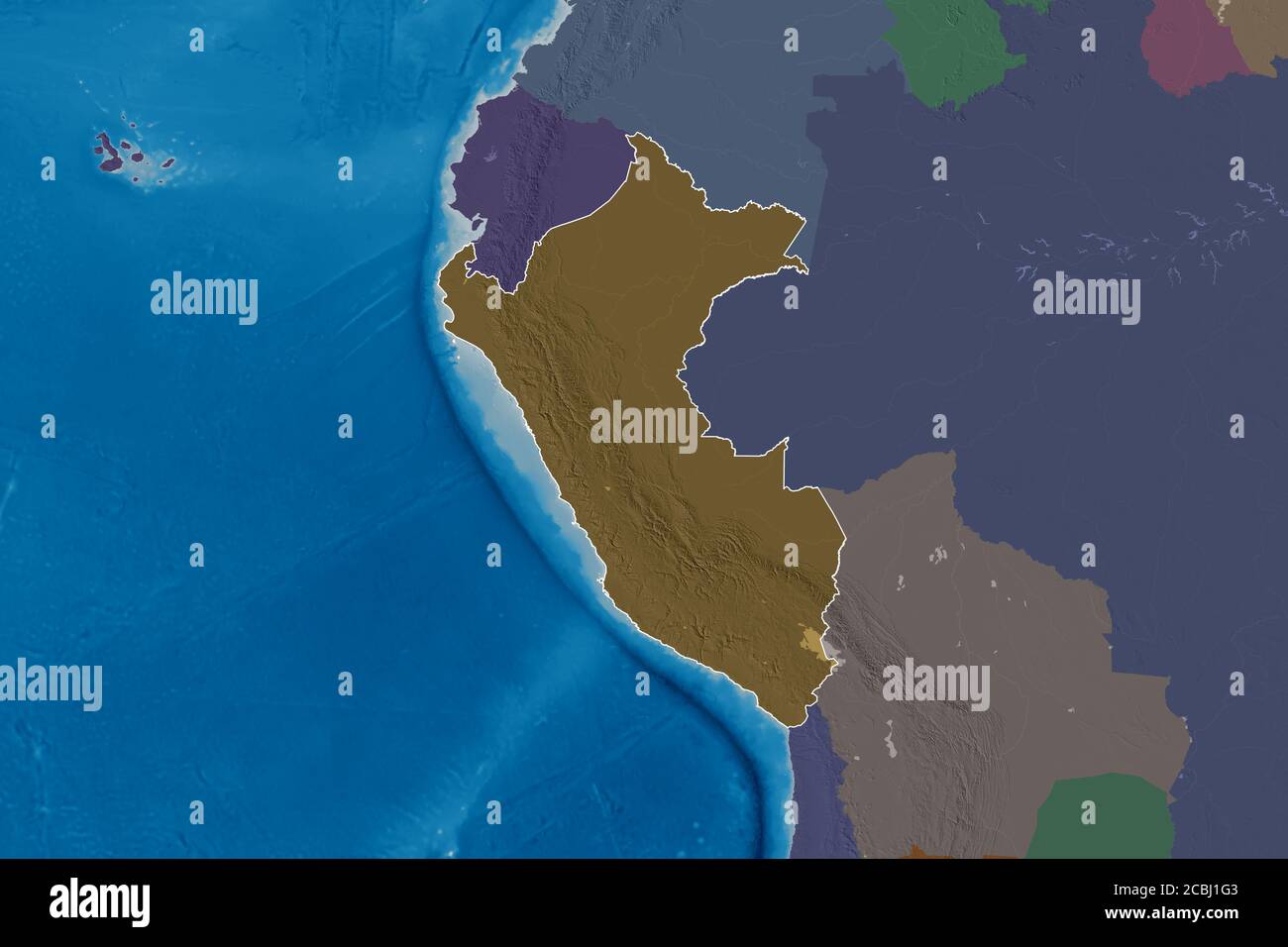 Peru map 3d rendering hi-res stock photography and images - Alamy