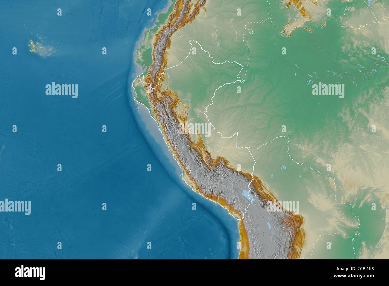 Peru relief map hi-res stock photography and images - Alamy