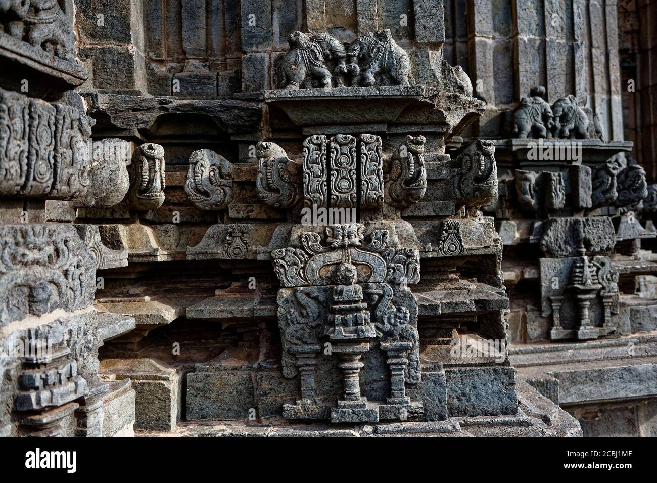 Beautiful carving on the wall of Doddabasappa Temple Stock Photo - Alamy